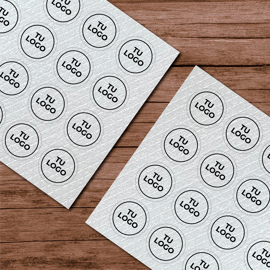 Stickers de papel · Blanco nácar texturado – StickerShopcl