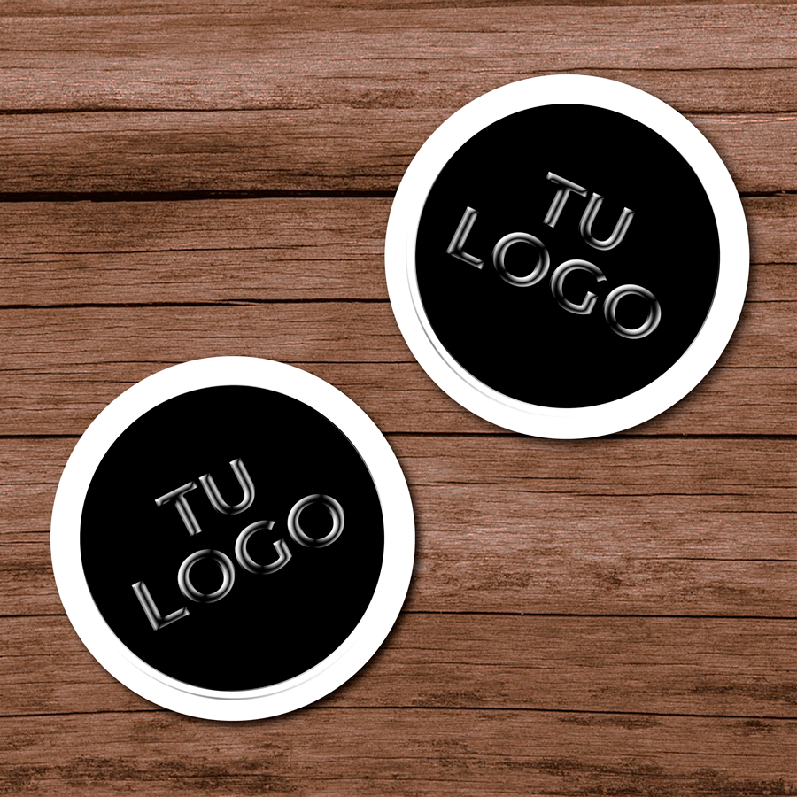 Stickers de papel · Blanco adhesivo con barniz sectorizado – StickerShopcl