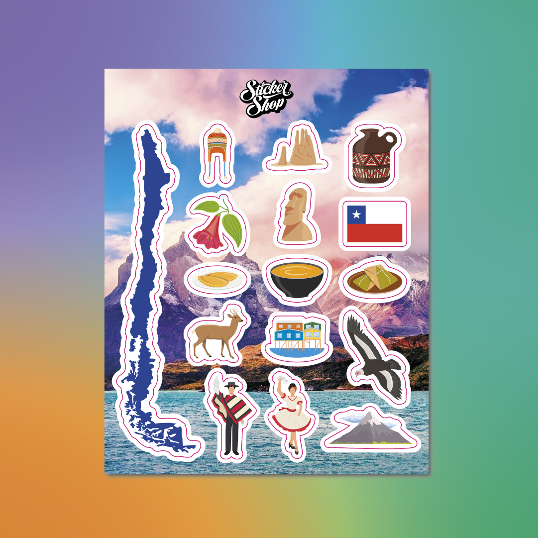 Lámina de Sticker de Chile – StickerShopcl