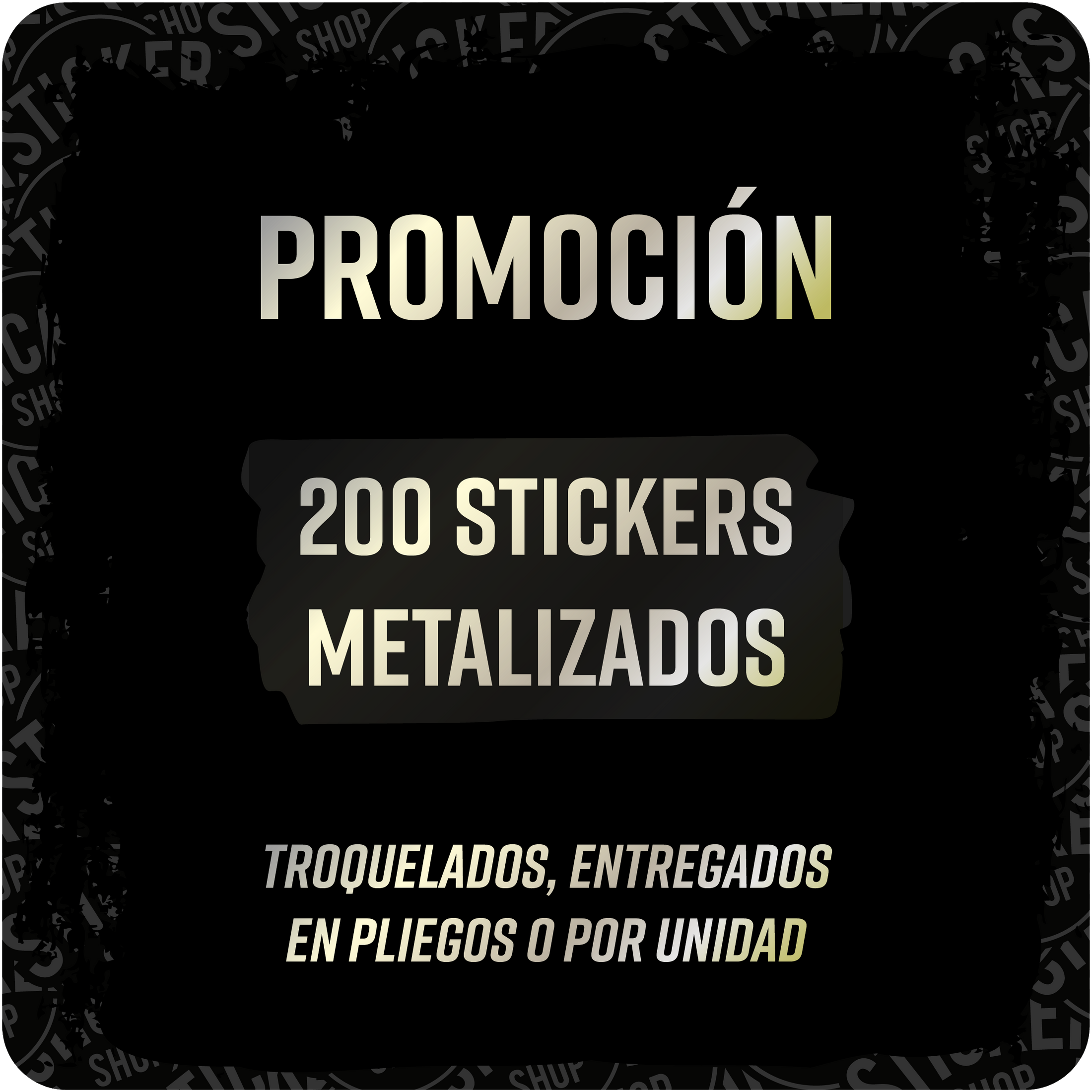 200 stickers de vinilo Metalizado – StickerShopcl