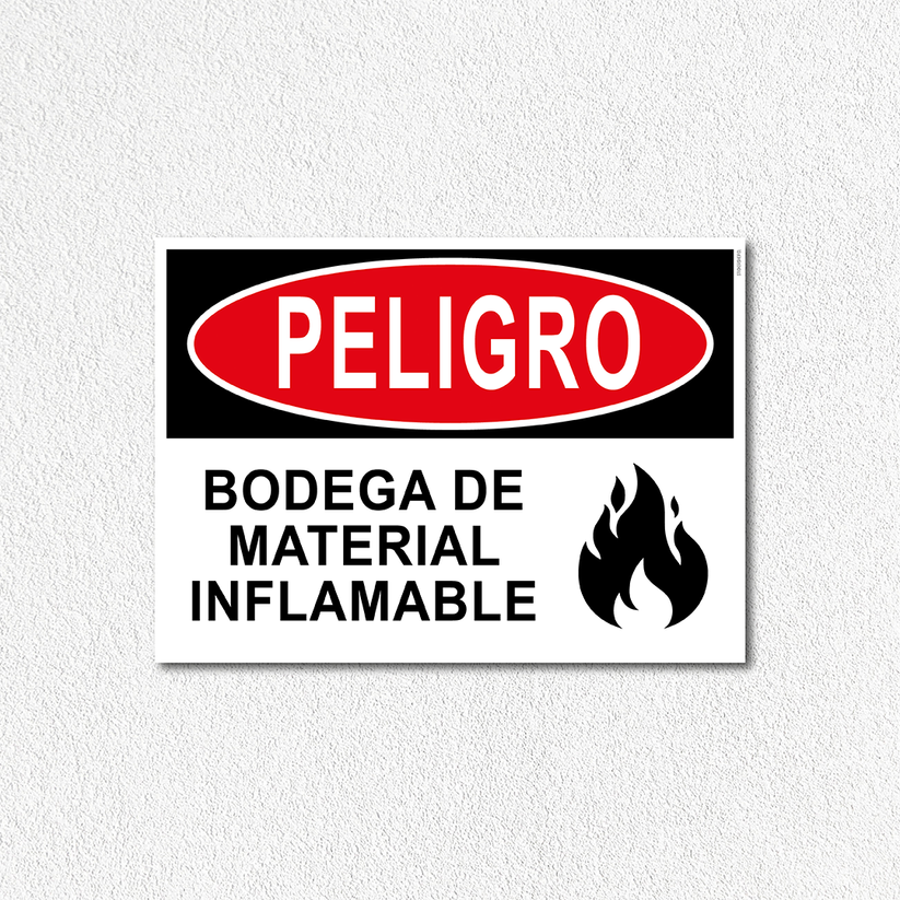 Peligro - Bodega de material inflamable – StickerShopcl