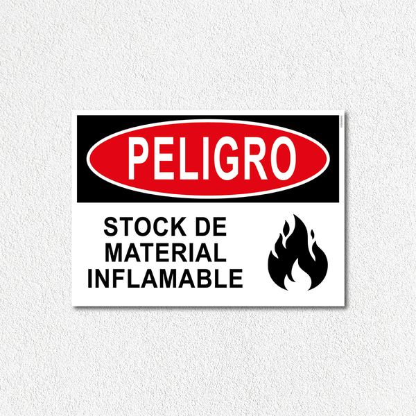 Peligro - Stock de material inflamable – StickerShopcl
