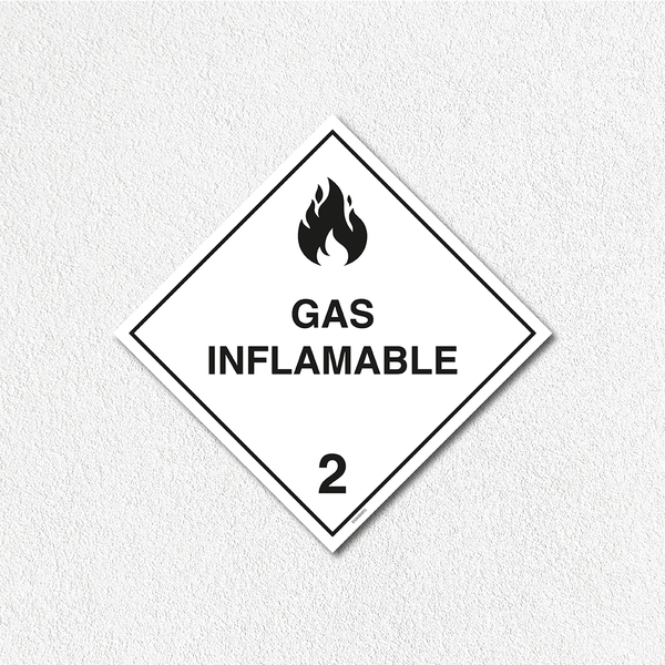 Sustancias peligrosas - Gas inflamable blanco – StickerShopcl