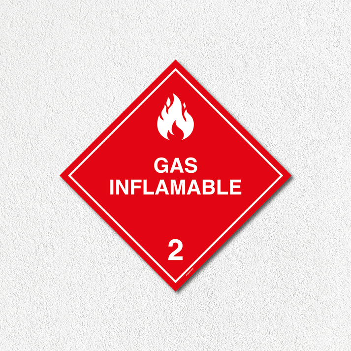 Sustancias peligrosas - Gas inflamable rojo – StickerShopcl